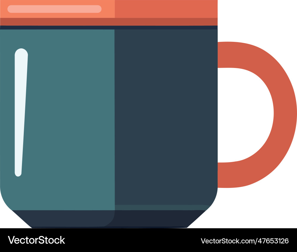 Modern coffee mug design with cappuccino foam Vector Image