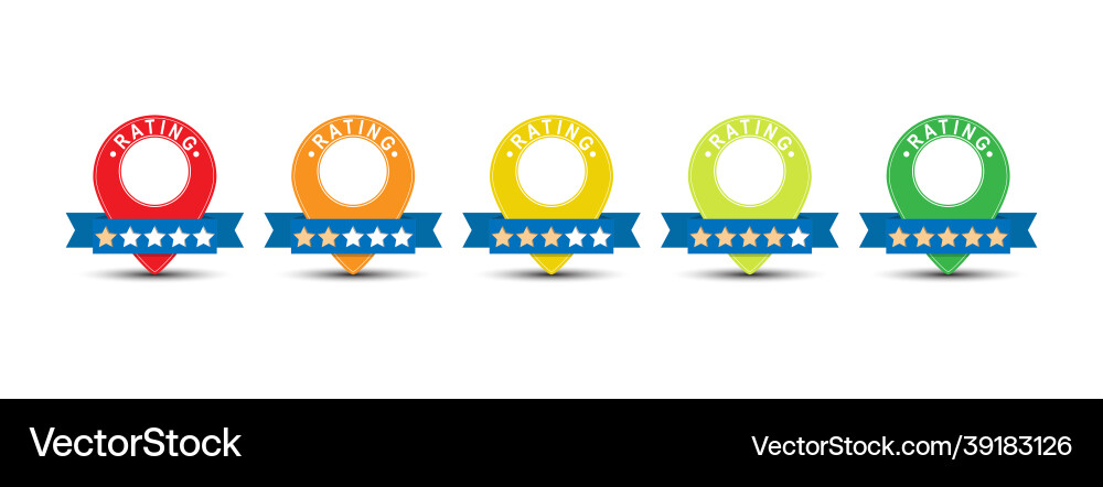 Set of colored dots for a map with a rating Vector Image