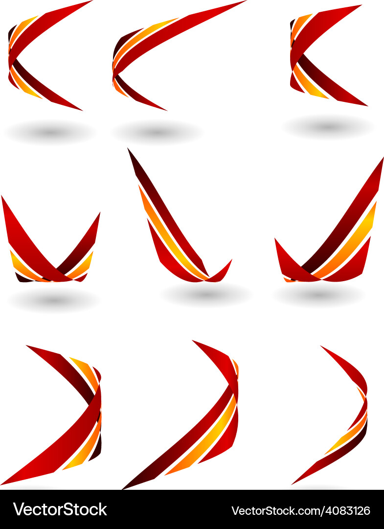 Set of company logos Royalty Free Vector Image