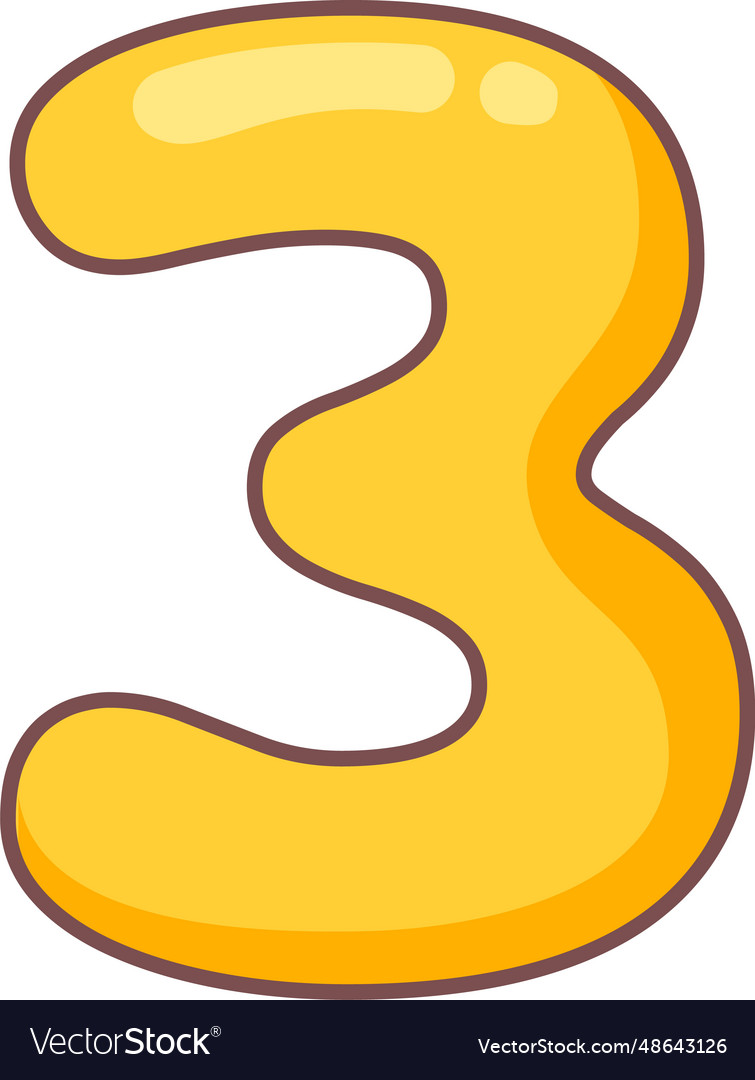 Tree comic digit Royalty Free Vector Image - VectorStock