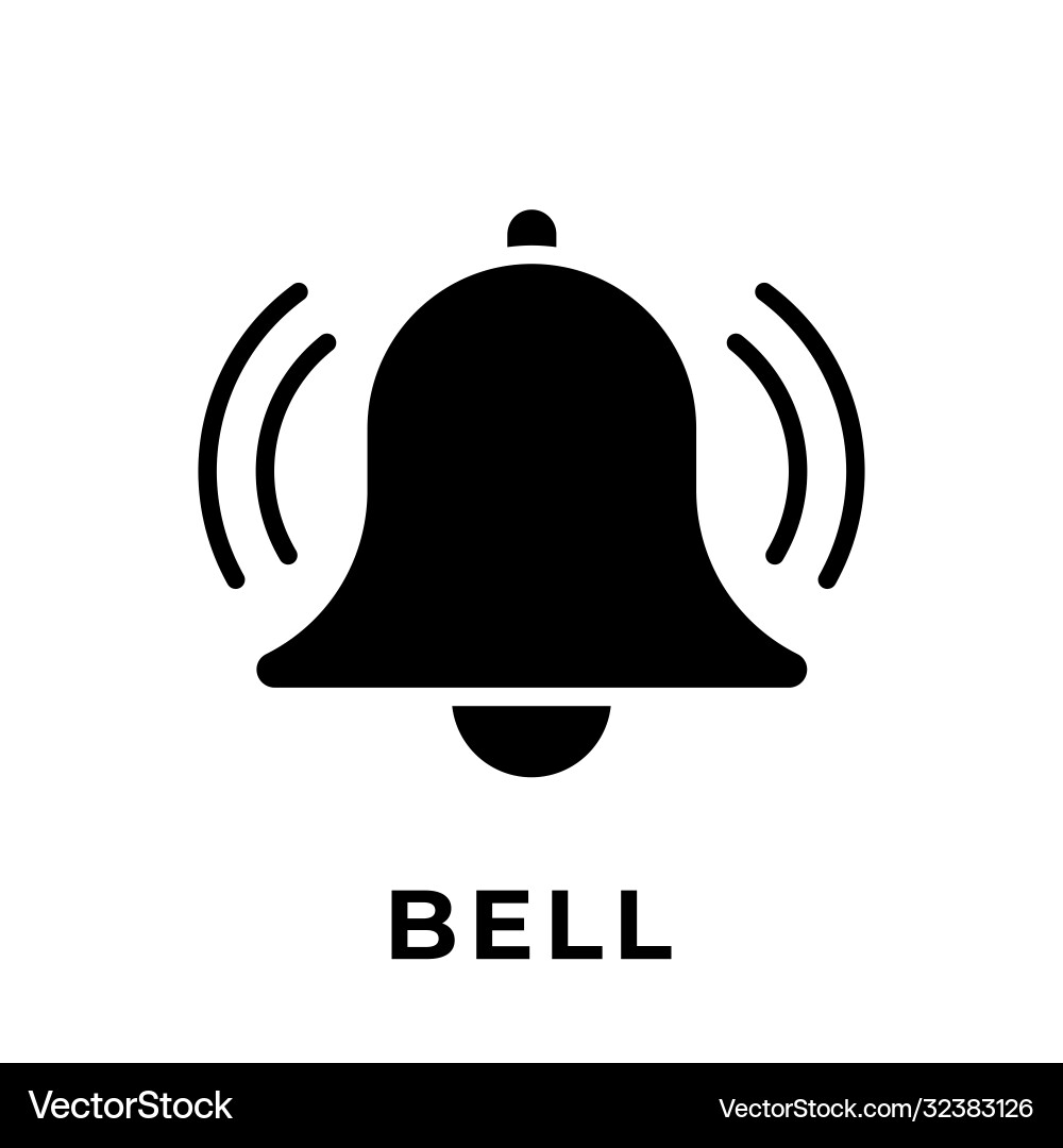 Turn on notification button icon for social media Vector Image