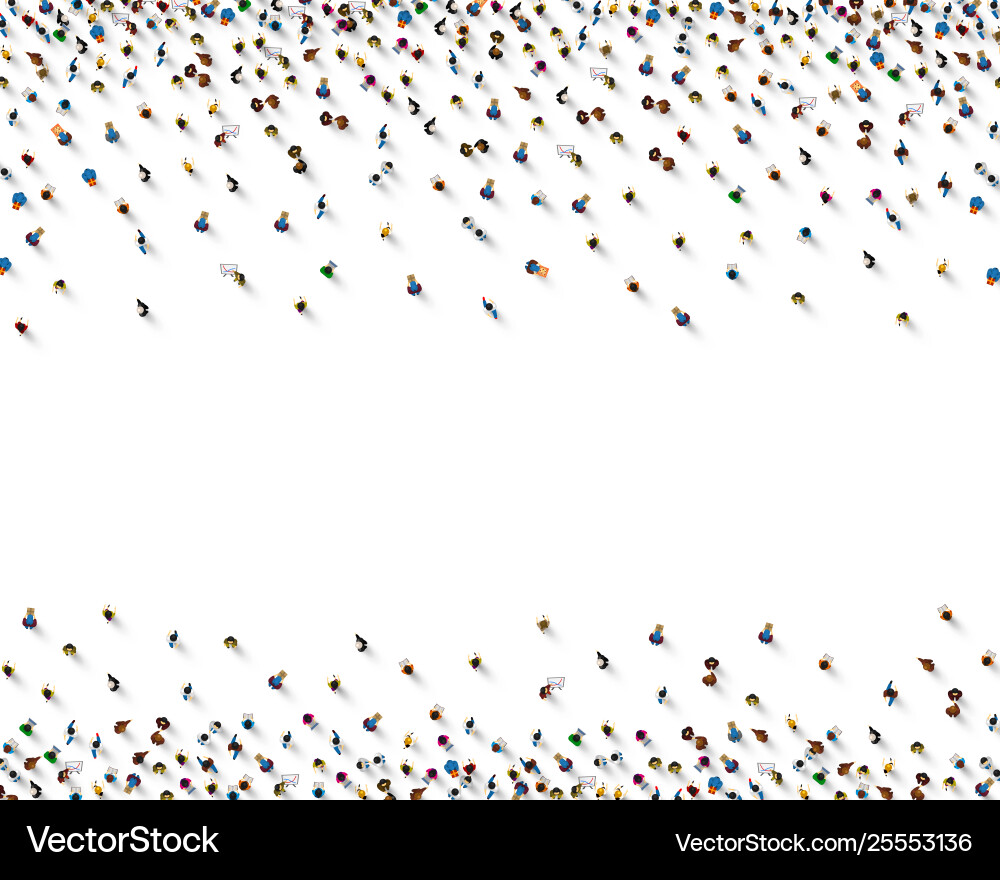 A crowd people on white background business Vector Image
