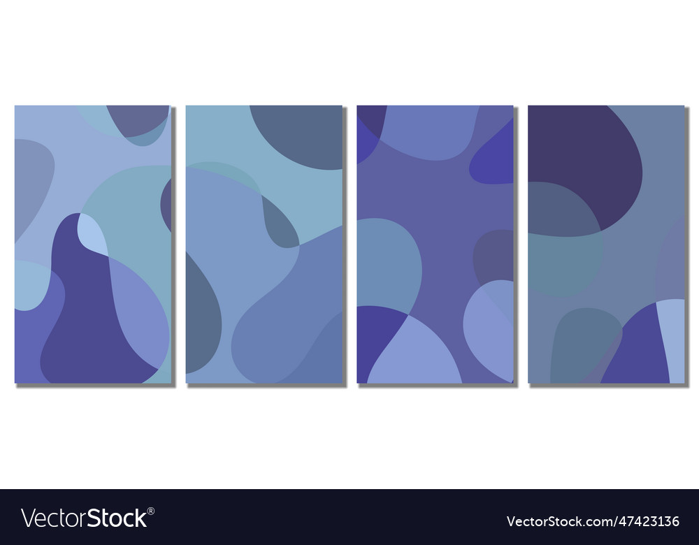 Abstract wavy set background Royalty Free Vector Image
