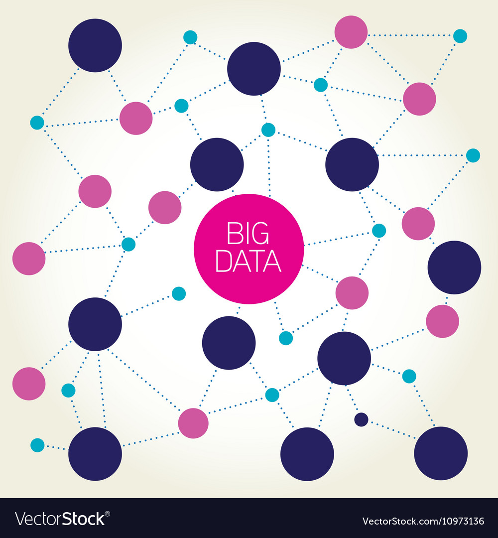 Big data abstract molecule Royalty Free Vector Image