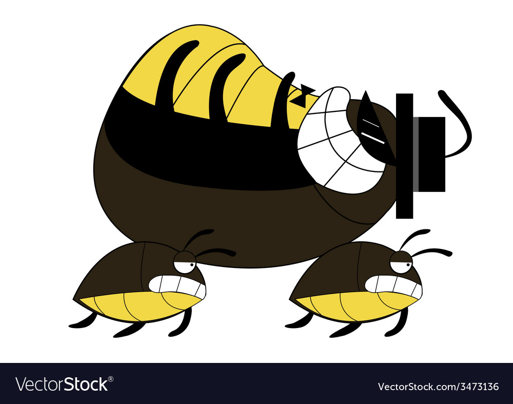 Cockroach run cartoon Royalty Free Vector Image