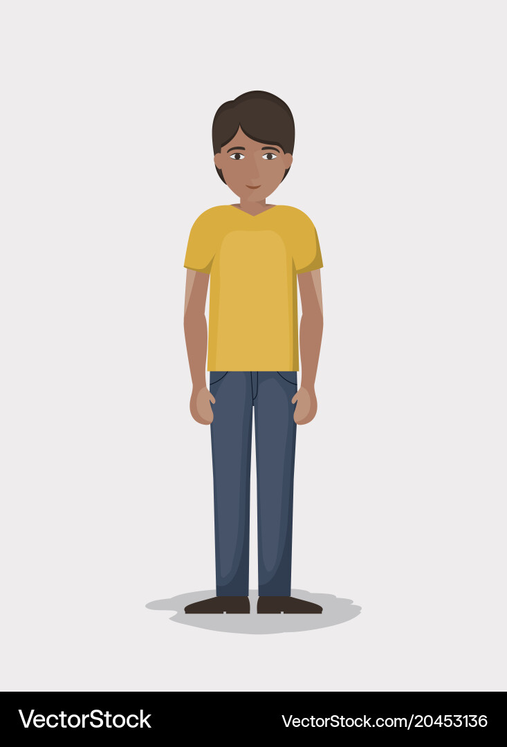 Colorful man cartoon design Royalty Free Vector Image