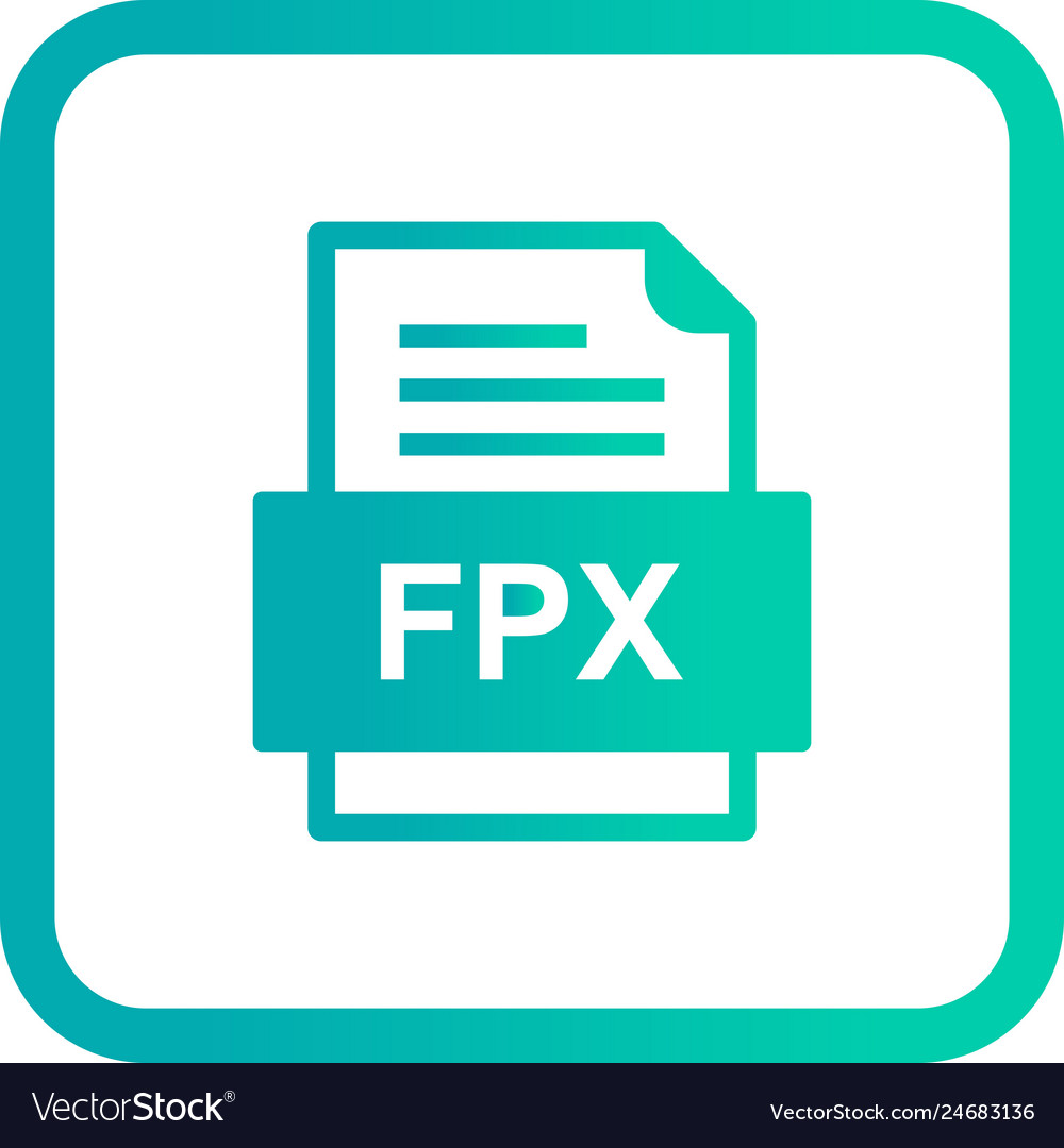 Fpx file document icon Royalty Free Vector Image