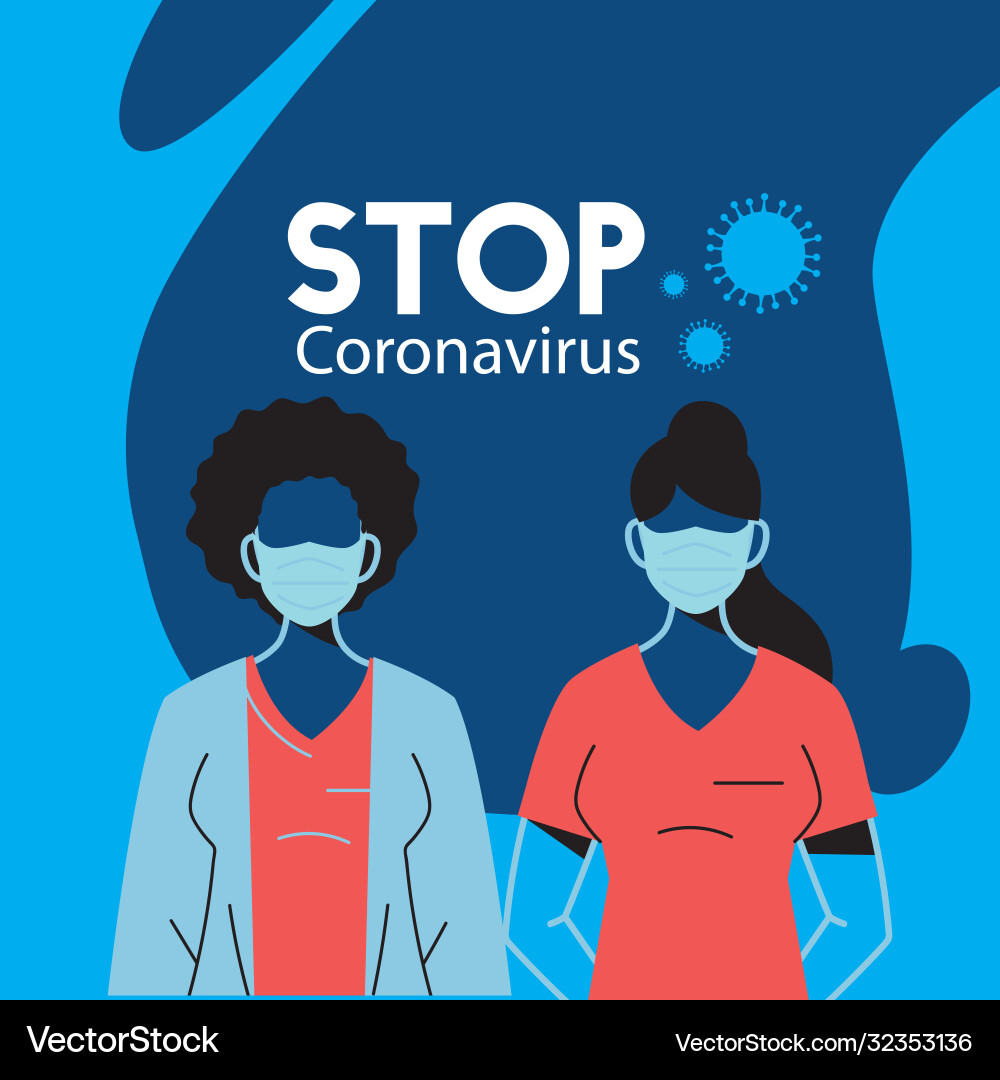 Medical team and nurses working to stop Royalty Free Vector