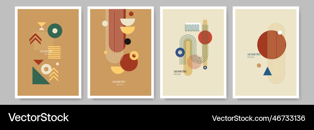 Modern abstract geometric poster cover minimal Vector Image