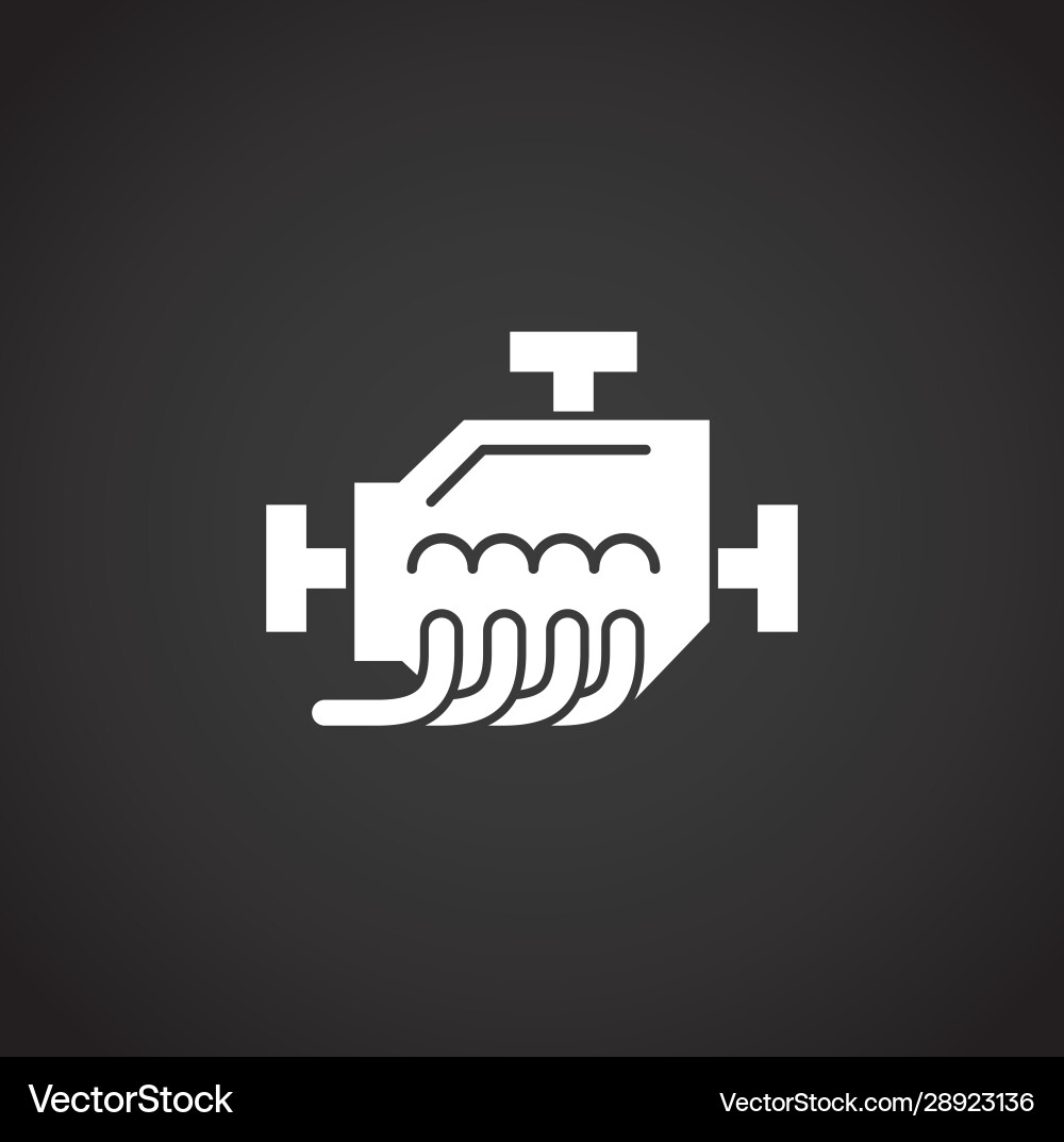 Motor related icon on background for graphic Vector Image