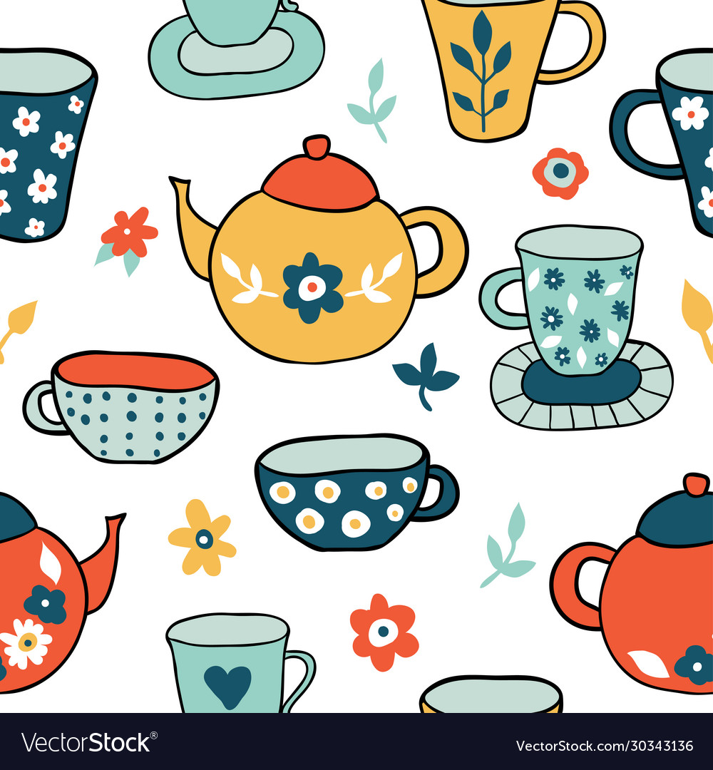 Seamless pattern with kitchen cooking elements Vector Image