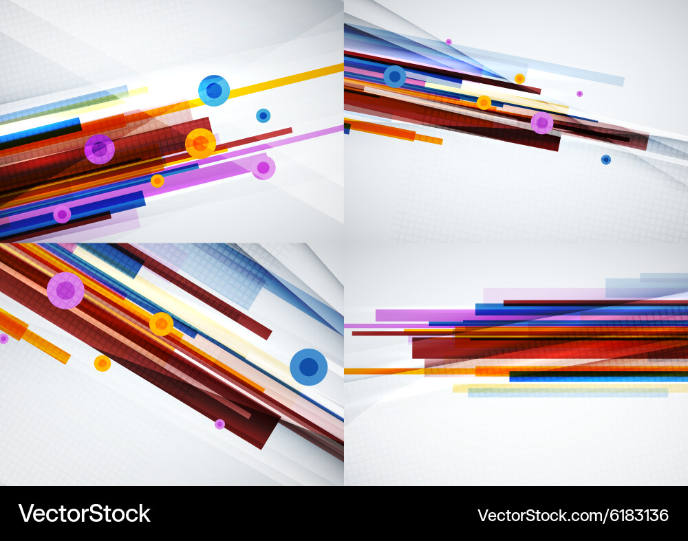 Set of colorful abstract backgrounds Royalty Free Vector