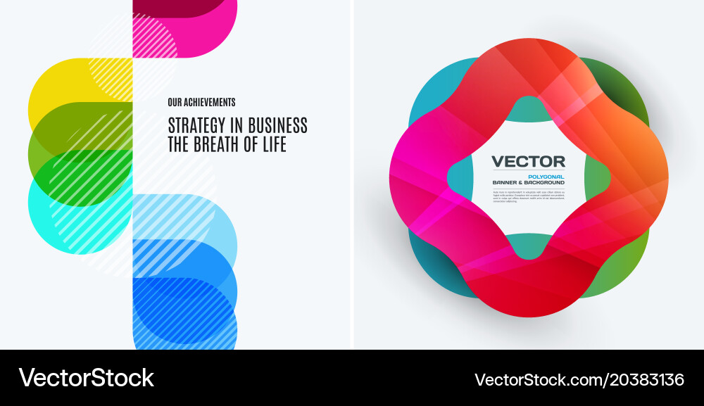 Set of modern design abstract templates Royalty Free Vector