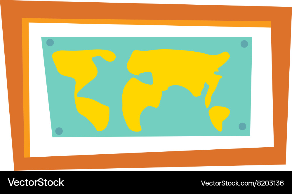 World map countries picture frame travel geography
