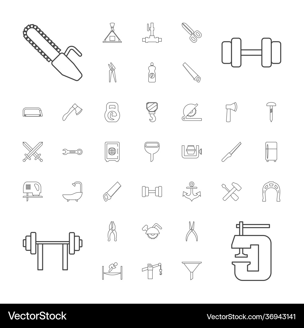 37 steel icons Royalty Free Vector Image - VectorStock