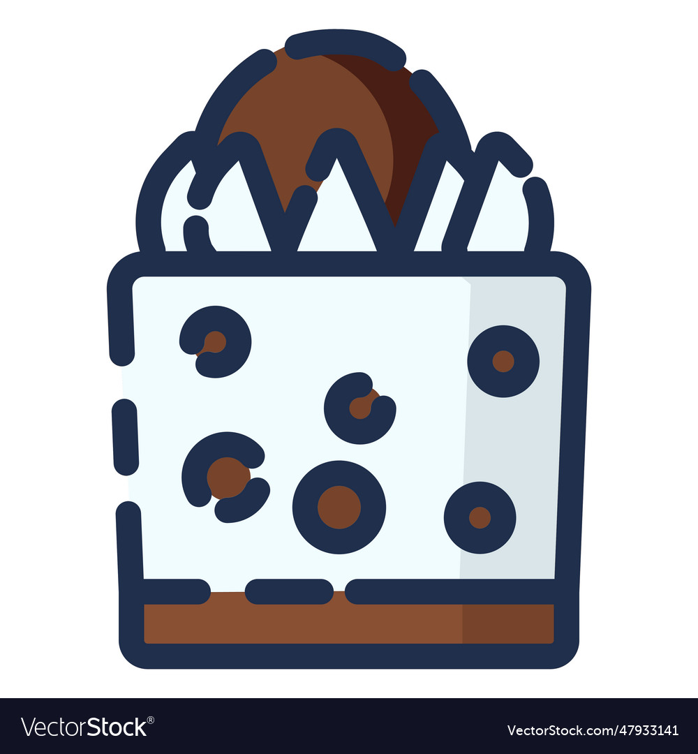 Cake choco icon Royalty Free Vector Image - VectorStock