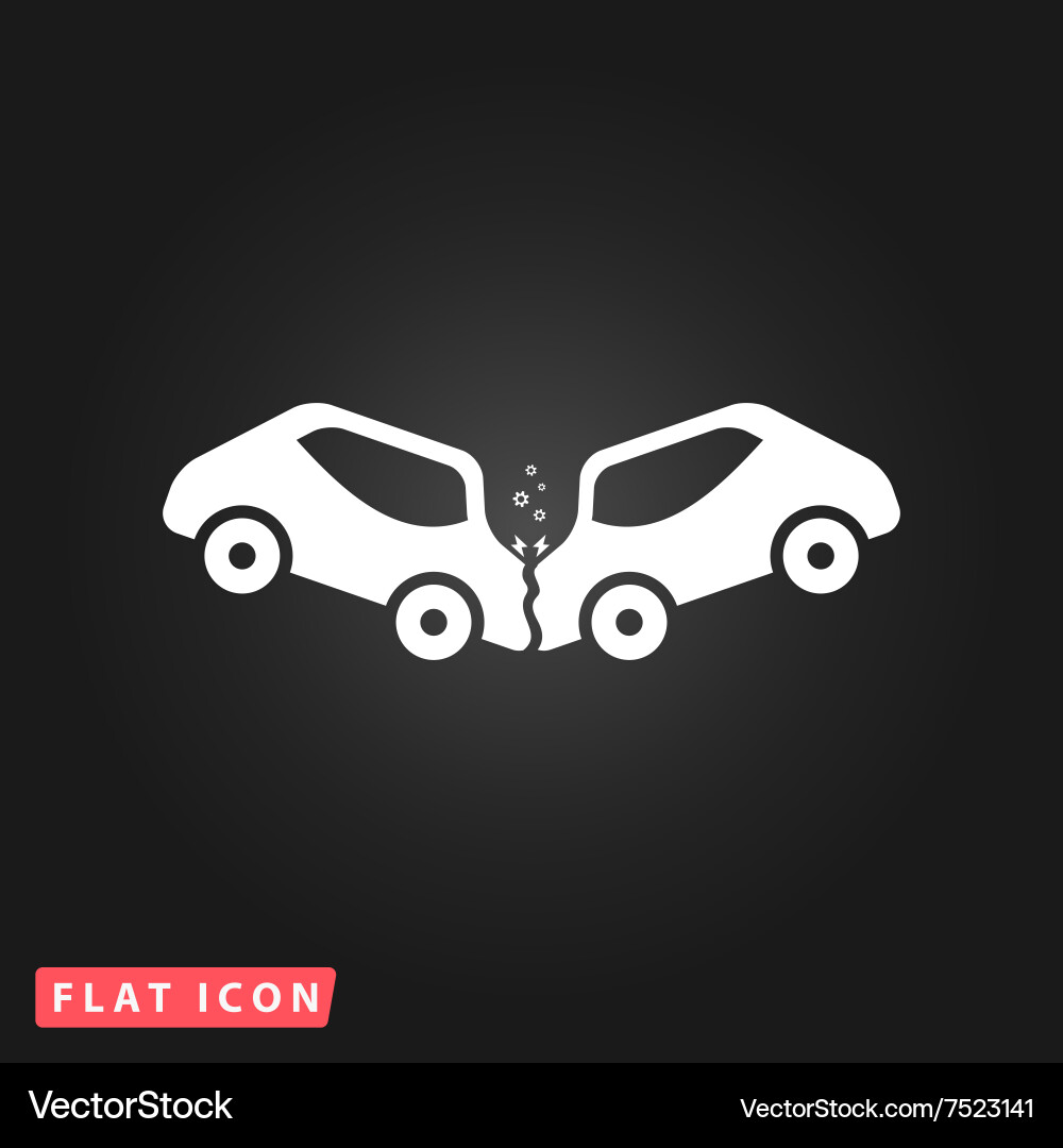 Car crash and accidents icon Royalty Free Vector Image
