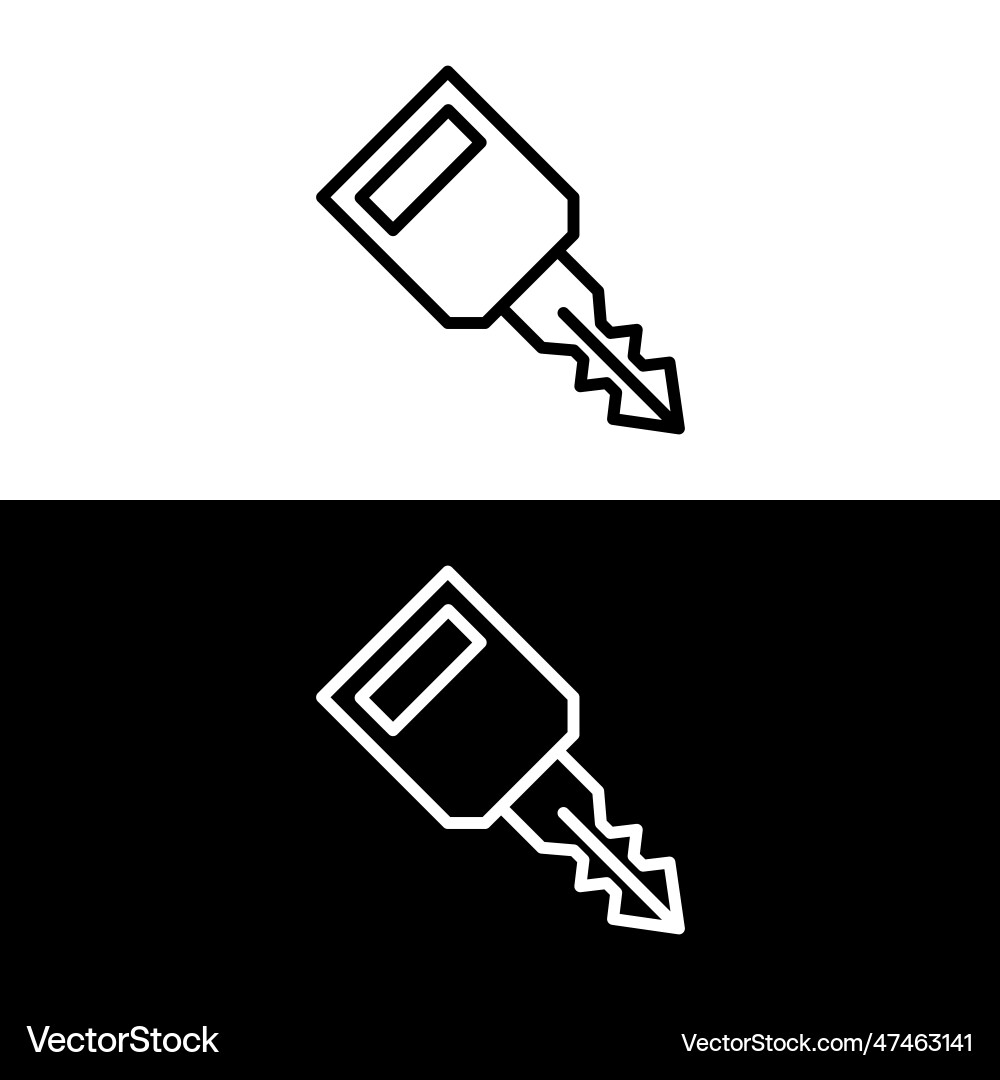 Car key icon simple design outline style Vector Image