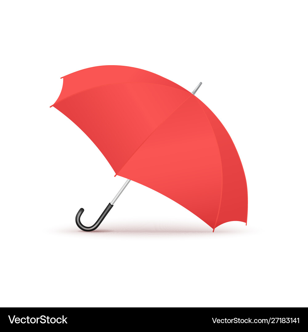 Colorful red realistic open umbrella isolated Vector Image