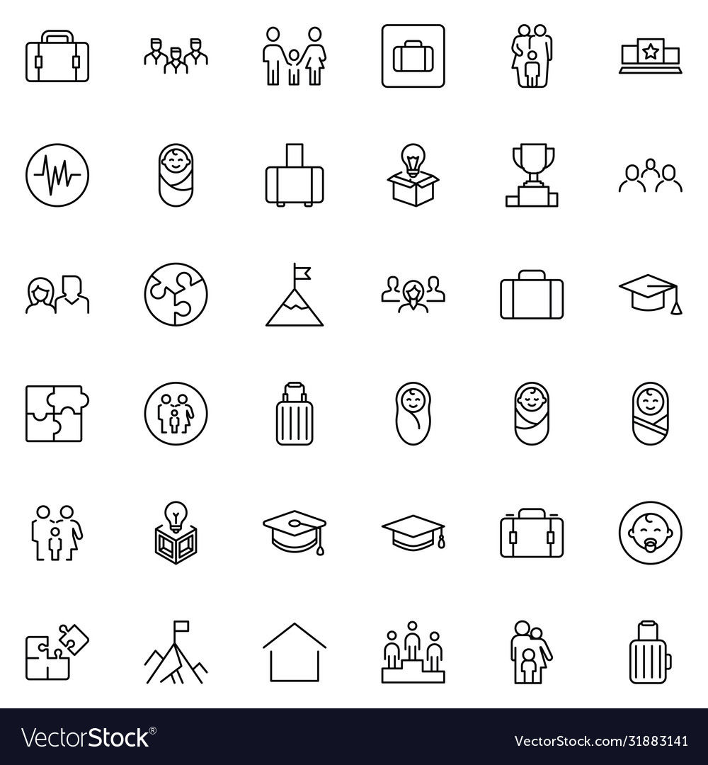 Core values icon set Royalty Free Vector Image