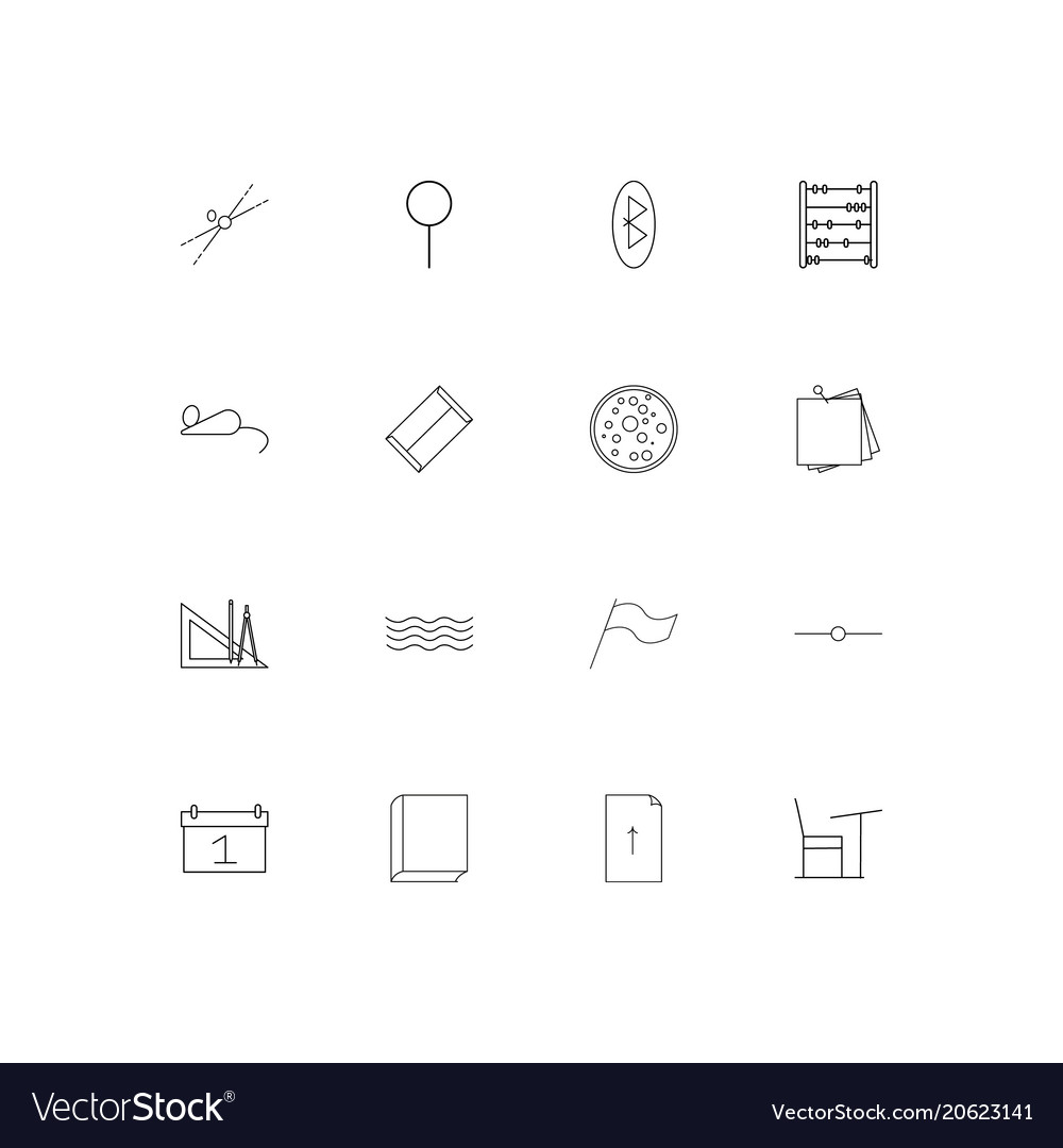 Education and science simple linear icons set Vector Image