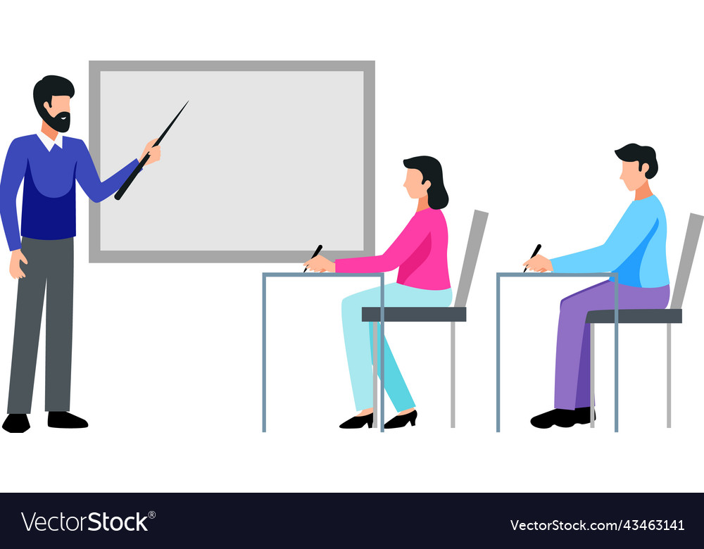 Education class lesson composition Royalty Free Vector Image