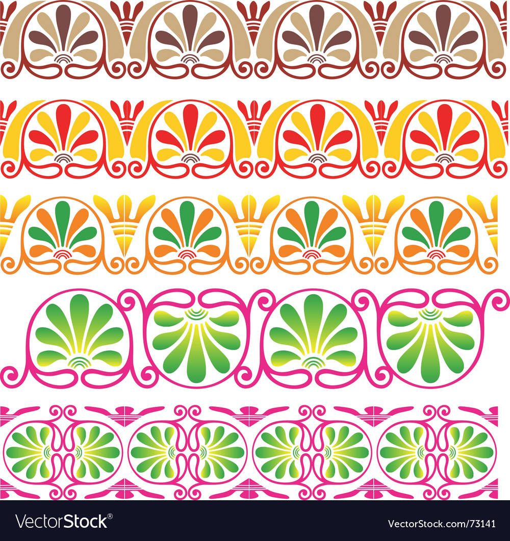Flower pattern border Royalty Free Vector Image