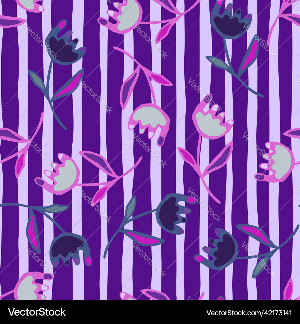 Hand drawn flower seamless pattern unusual floral Vector Image