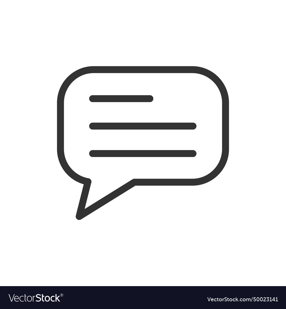 Message outline icon Royalty Free Vector Image