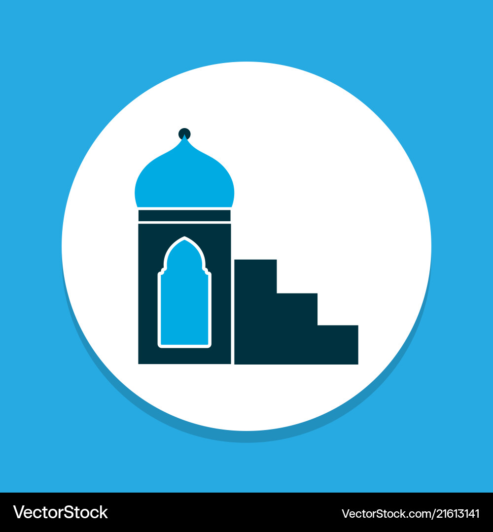 Mimbar icon colored symbol premium quality Vector Image