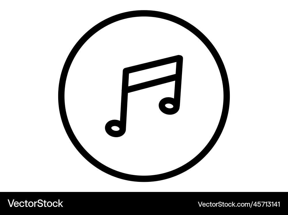 Music icon icon related to player line Royalty Free Vector
