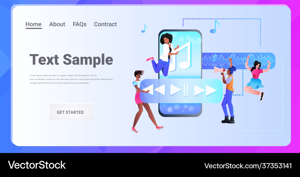 People communicating in instant messenger voice Vector Image