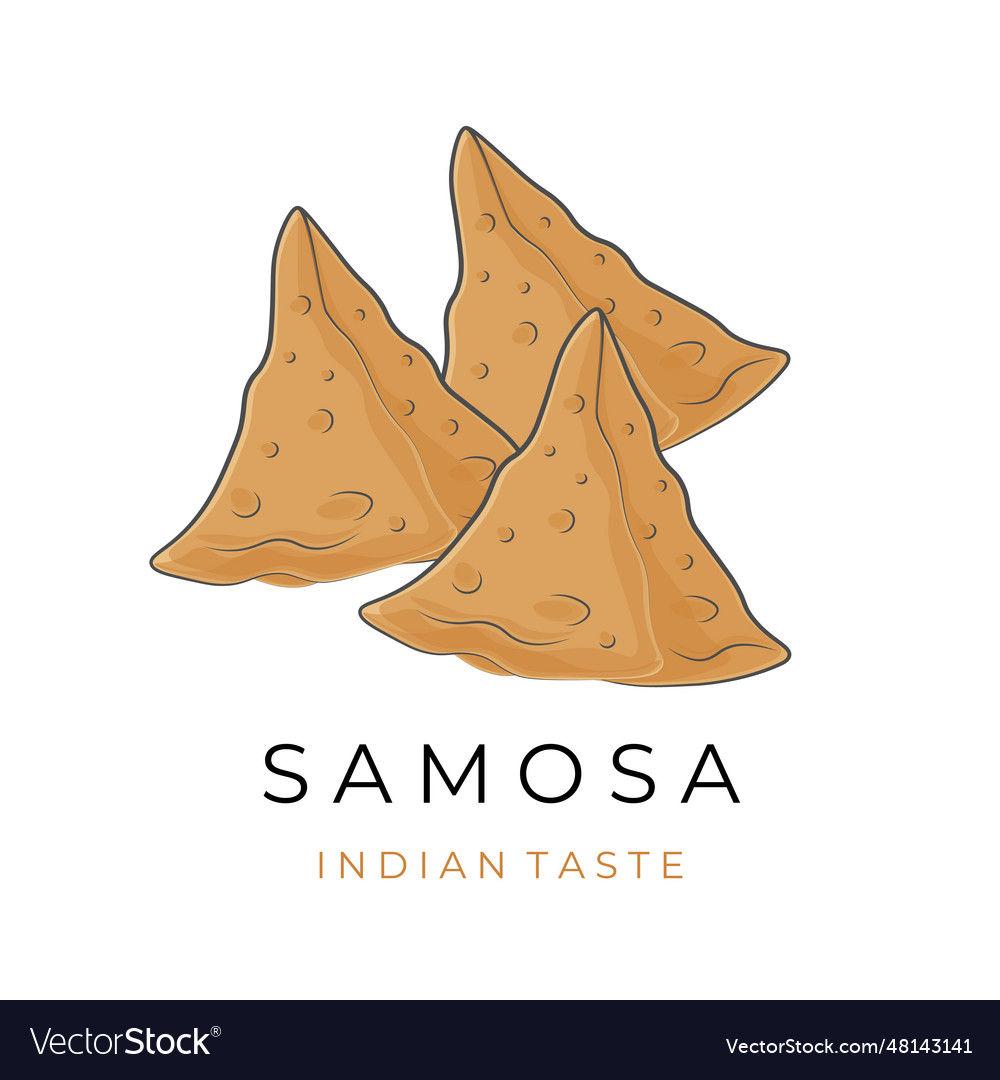 Ready to eat samosas Royalty Free Vector Image