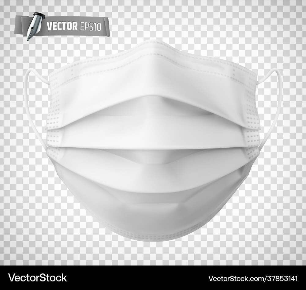 Realistic medical face mask Royalty Free Vector Image