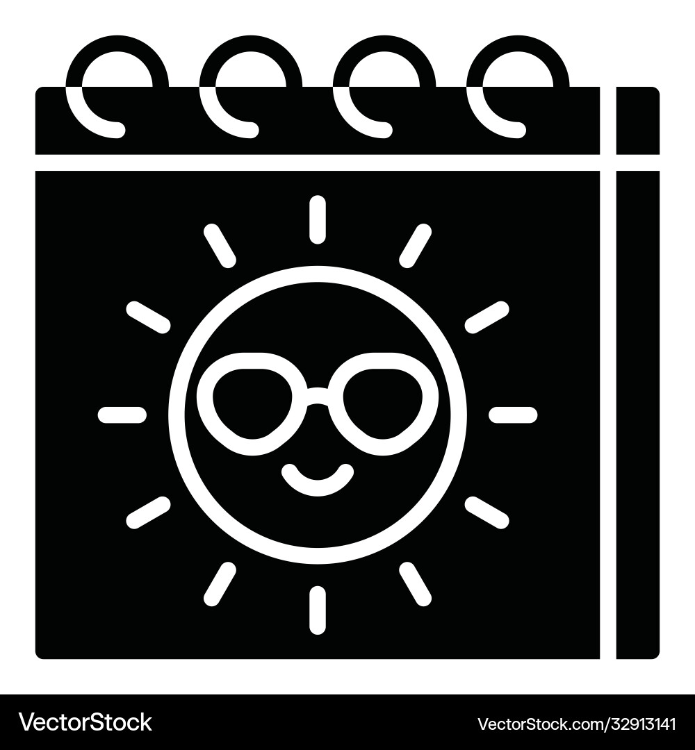 Summer calendar icon sale related Royalty Free Vector Image