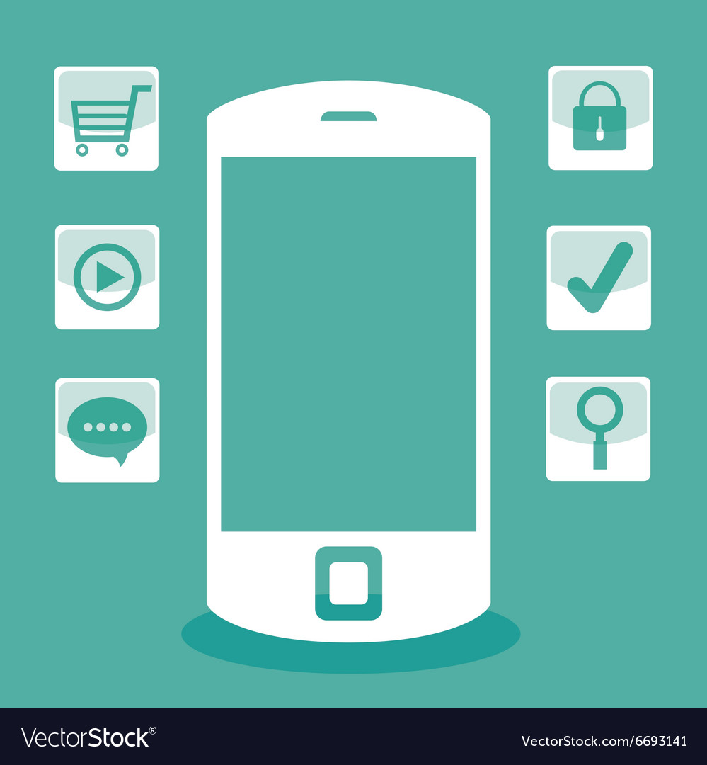 Technology mobile applications Royalty Free Vector Image