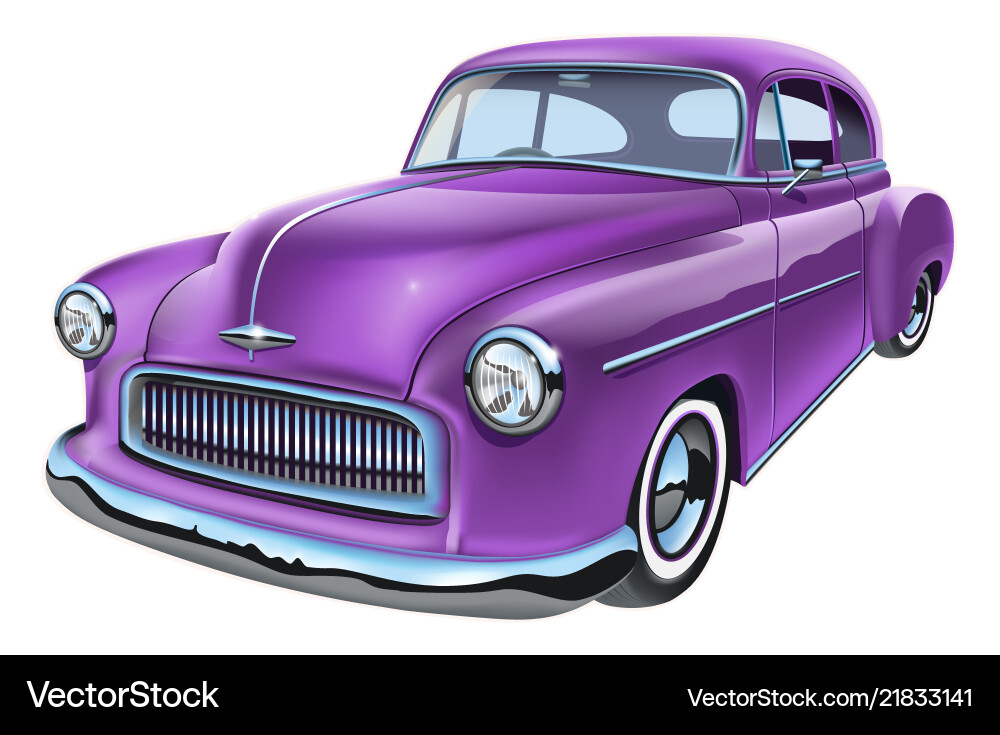 Vintage classic american car Royalty Free Vector Image