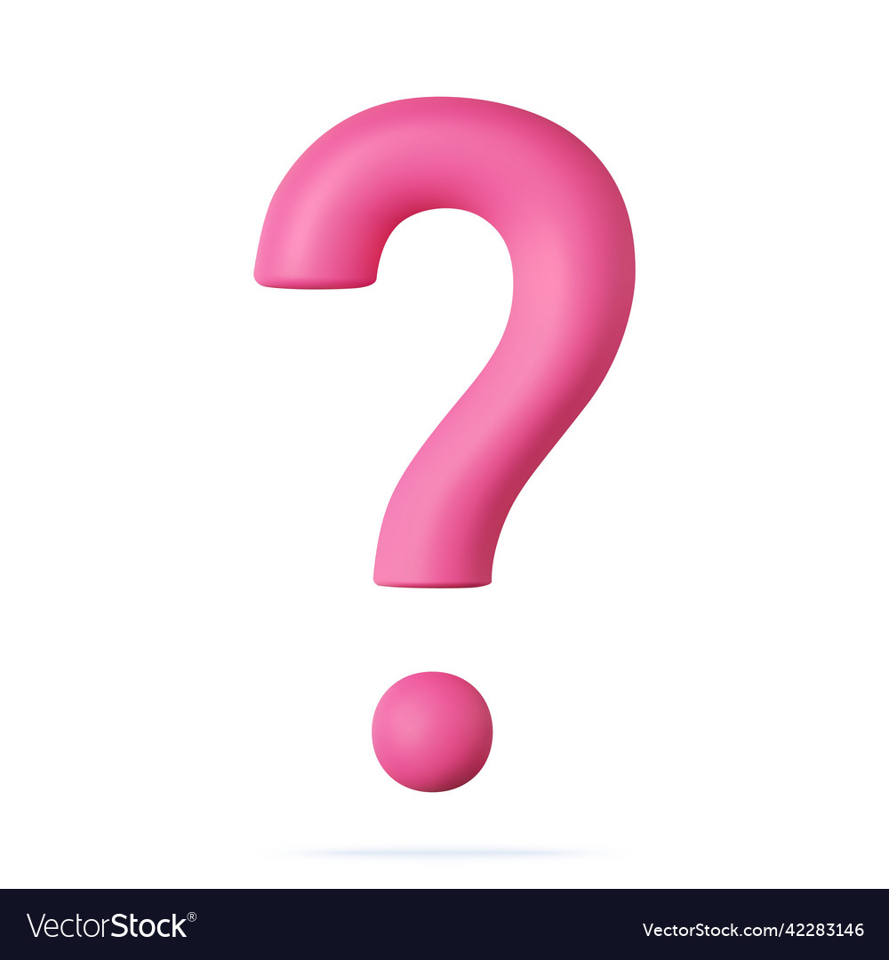 3d question mark Royalty Free Vector Image - VectorStock