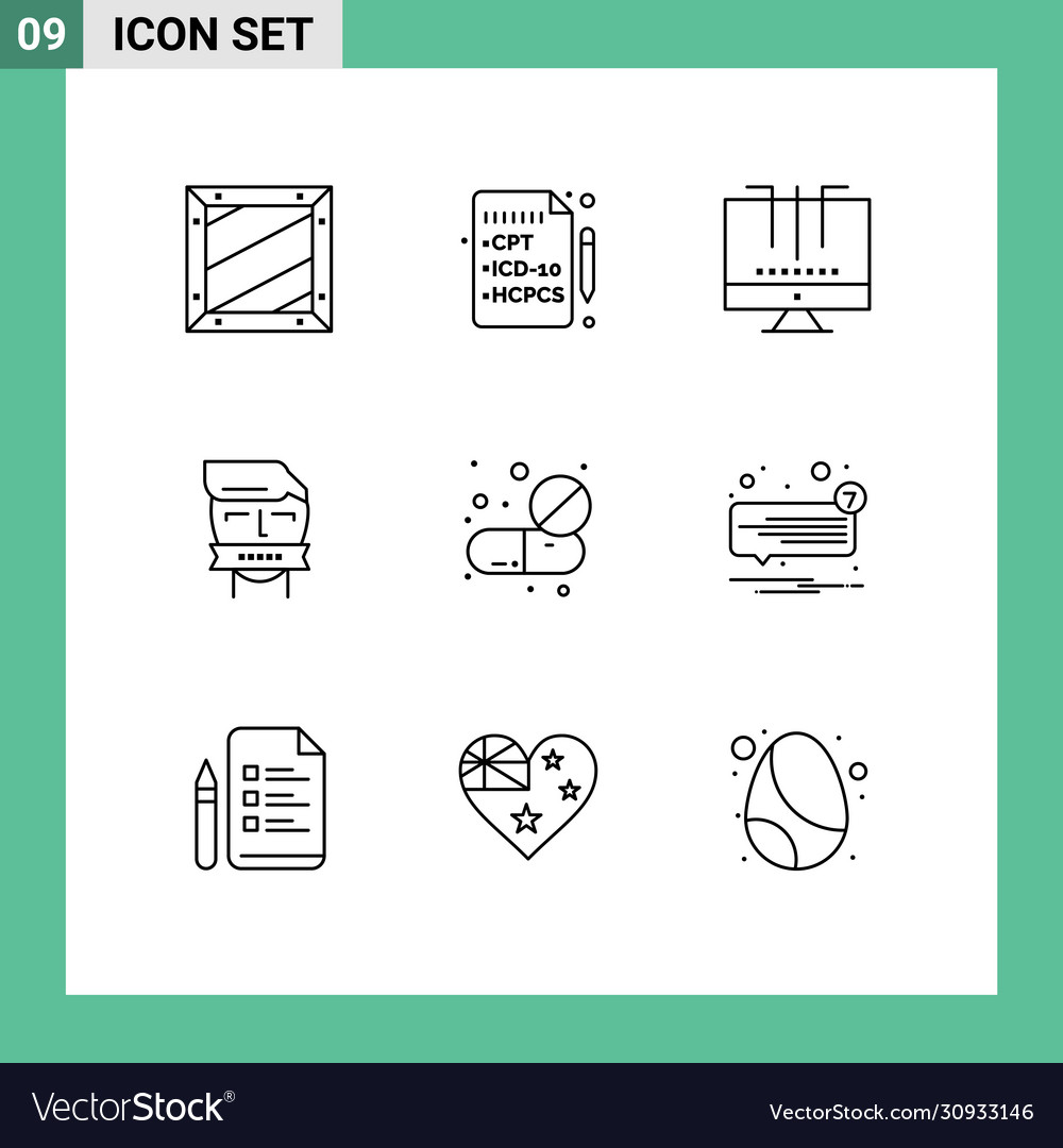 9 creative icons modern signs and symbols of Vector Image 9 creative icons modern signs and symbols of Vector Image