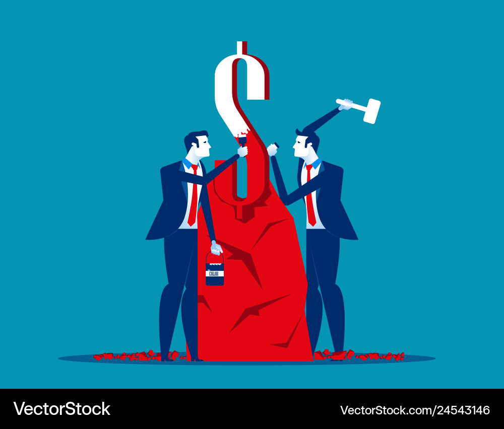 Business people make money concept Royalty Free Vector Image