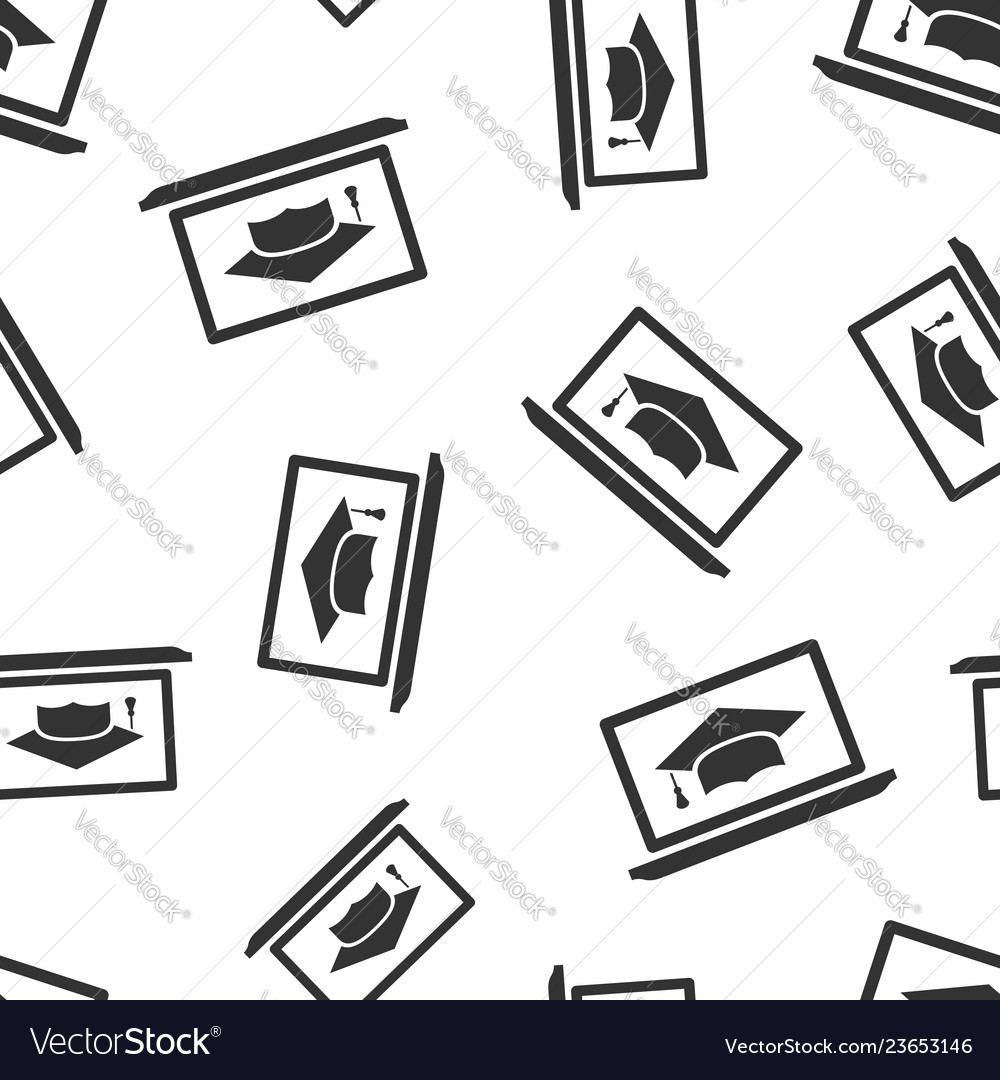 Elearning education icon seamless pattern Vector Image