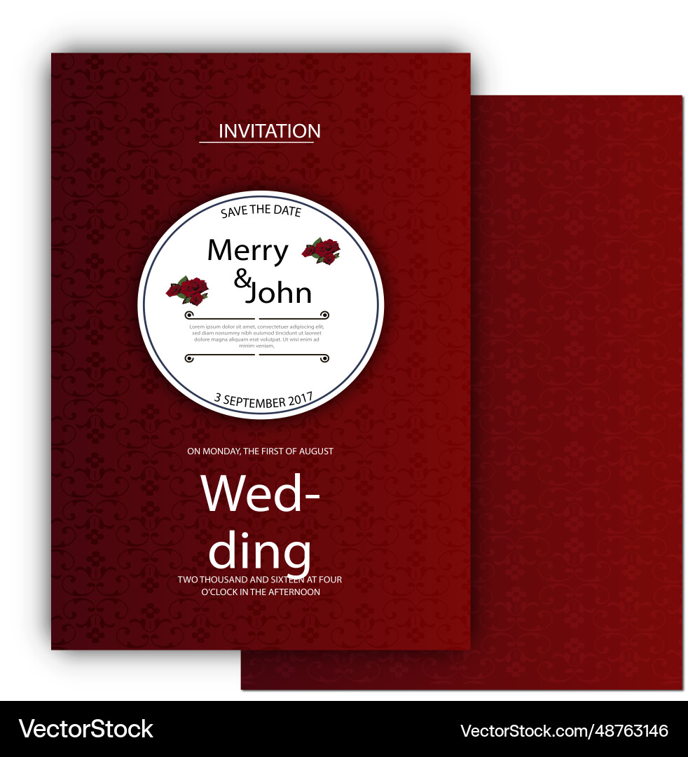 Free beautiful best invitation card template Vector Image