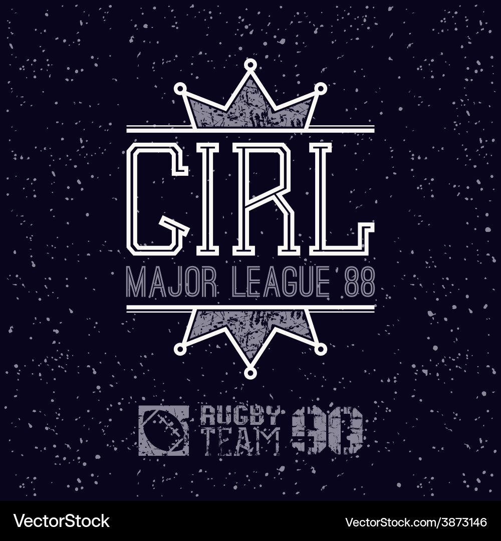 Girl sport emblem Royalty Free Vector Image - VectorStock