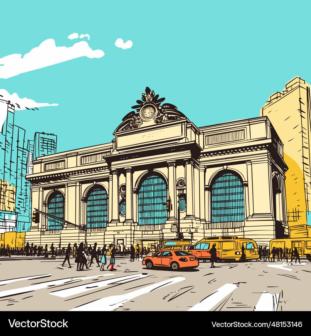 Grand central terminal grand central terminal Vector Image