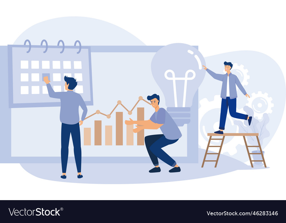 Project life cycle abstract concepttask Royalty Free Vector