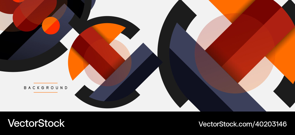 Round geometric shapes lines and circles Vector Image