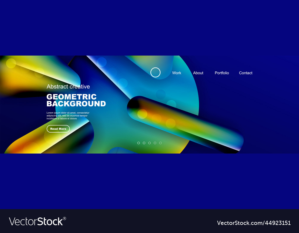 Bright glossy overlapping geometric shapes Vector Image