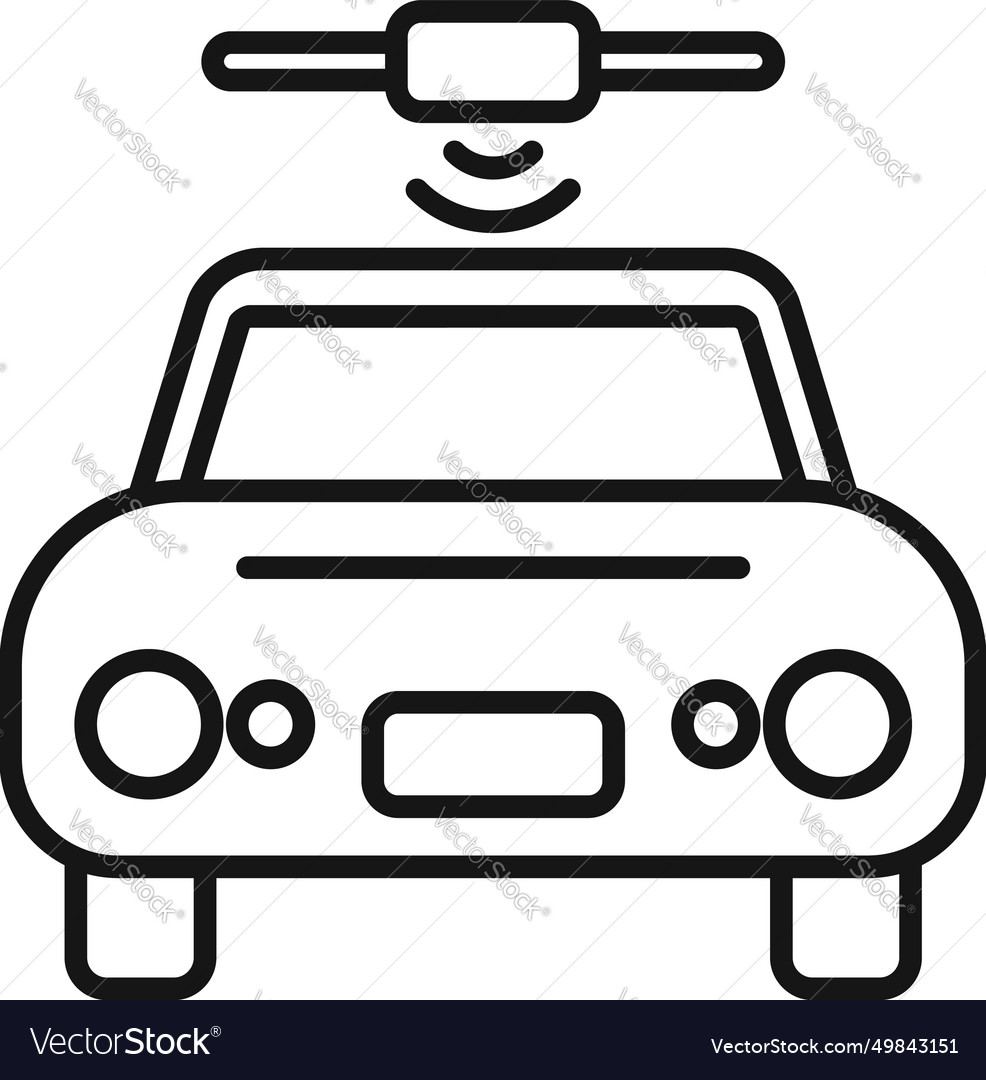 Car road sensor icon outline safety Royalty Free Vector Car road sensor icon outline safety Royalty Free Vector