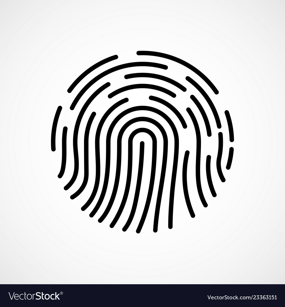 Fingerprint icon biometric identification symbol Vector Image Fingerprint icon biometric identification symbol Vector Image