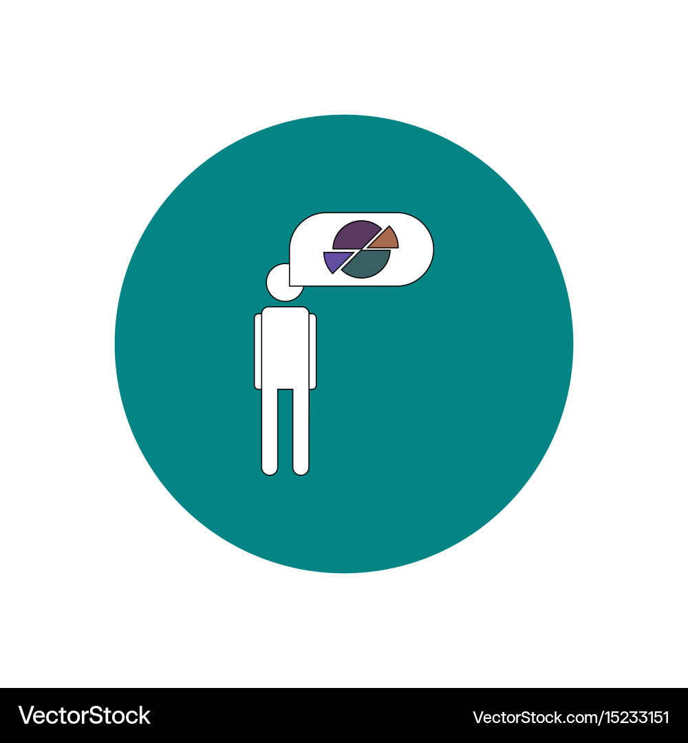 In flat design of man Royalty Free Vector Image